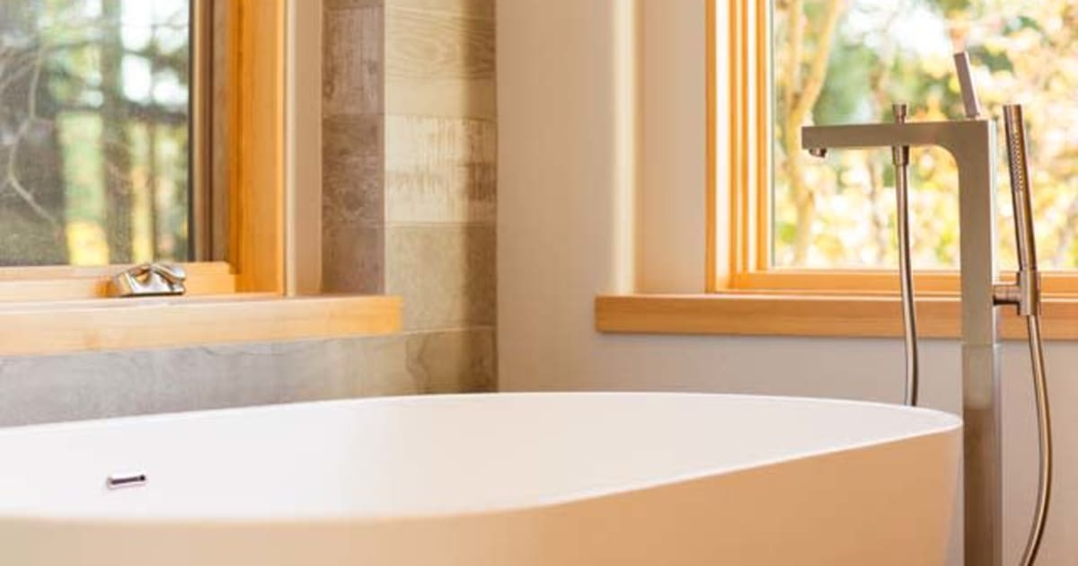 Rise | Soaker Tub with Low-Flow Bathroom Faucet by Winsome Construction