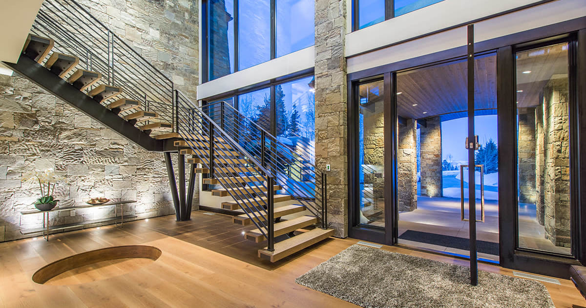 Rise | Large entryway with stairs with Energy Star Exterior Door by ...