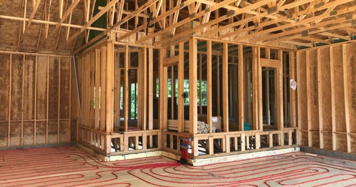 Rise | Tstud R19 Insulated Studs with radiant in-floor heating with ...