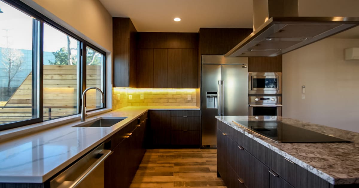 Earth tone kitchen with Induction Cooktop by Alpen High Performance ...