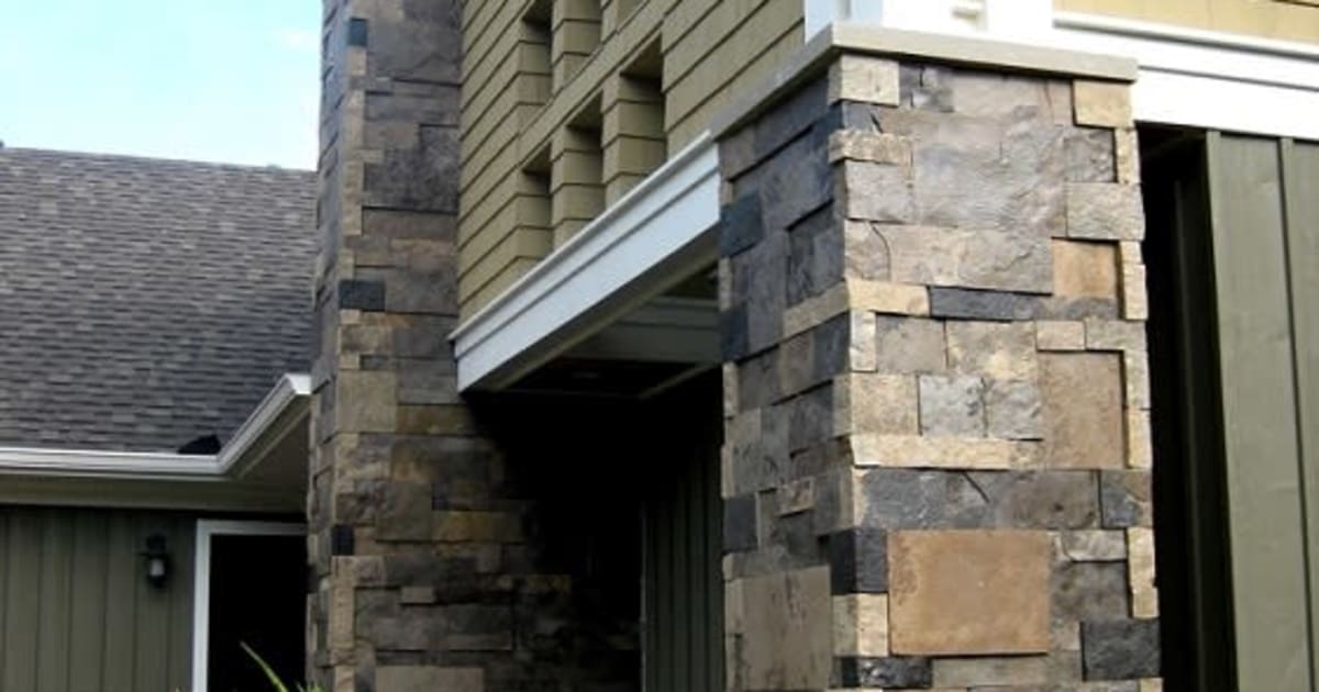 Stone siding with wood shingles with Stone Siding by Masonal Stone Inc
