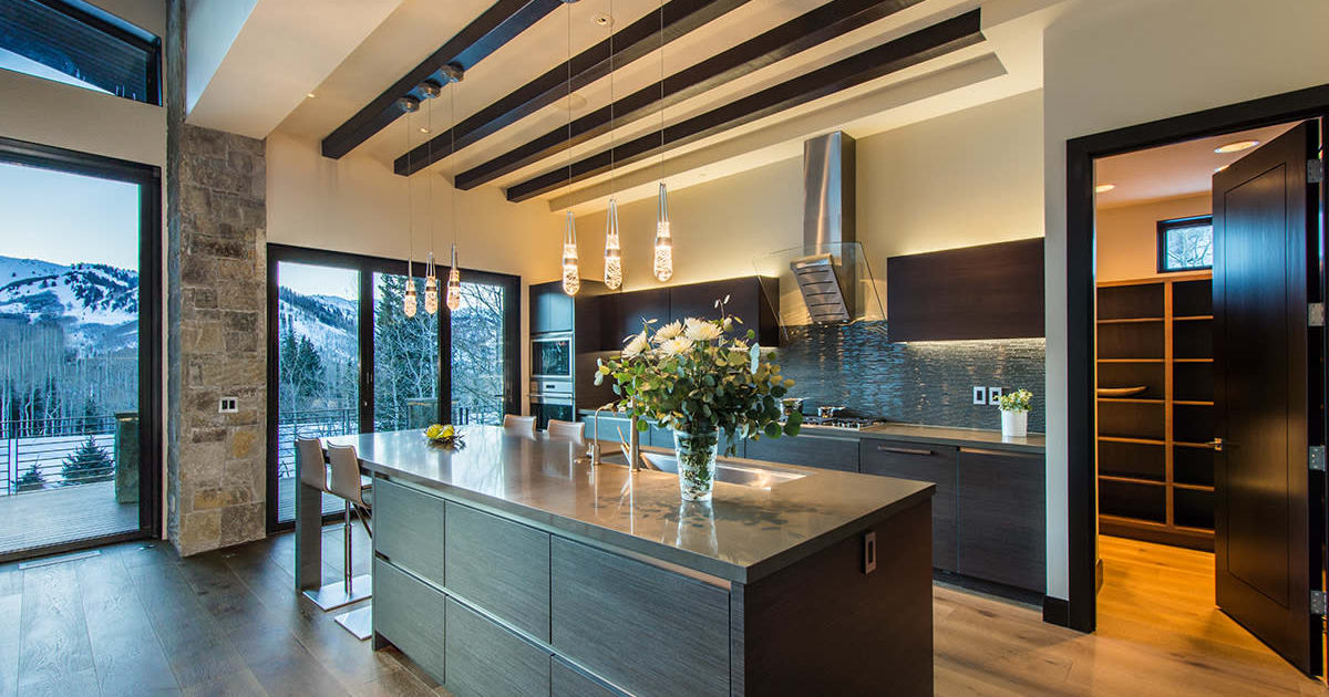 Rise | Open concept kitchen with pantry with FSC Certified Hardwood by ...