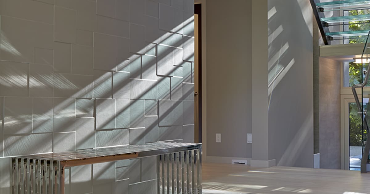 Rise | Entryway with Integrated LED by My House Design/Build Team Ltd.