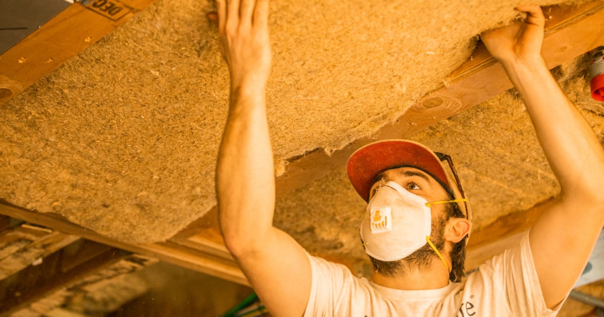 Rise | HempWool Installation With No Adhesive with Hemp Batt Insulation ...