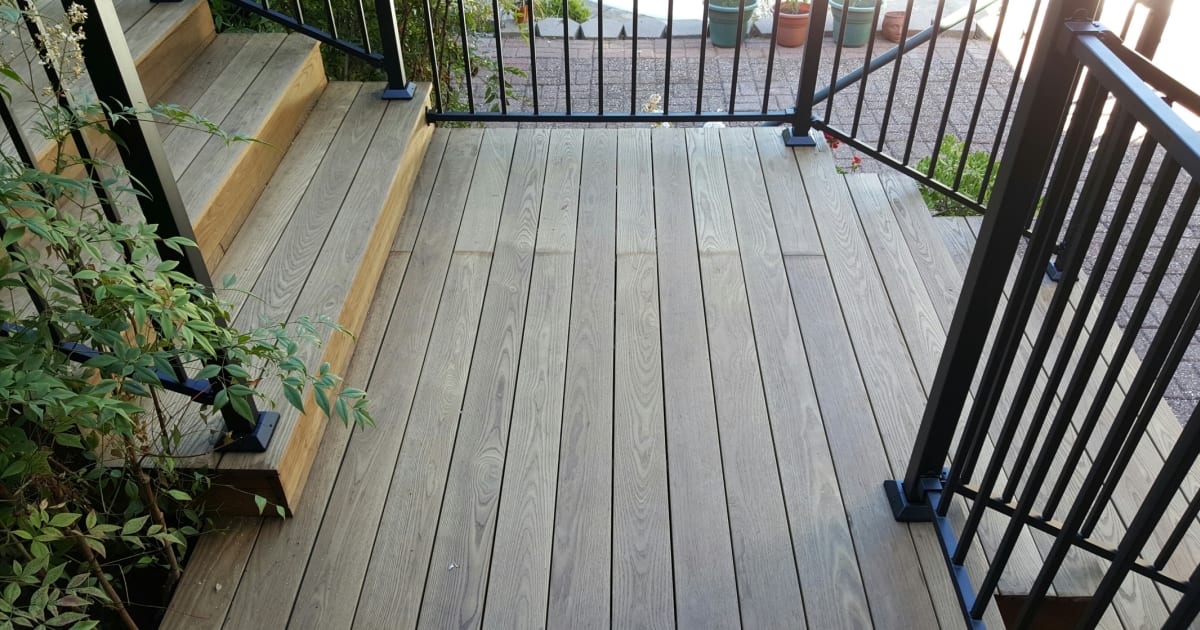 Rise | Thermally Modified Ash Decking with Thermally Modified Wood ...