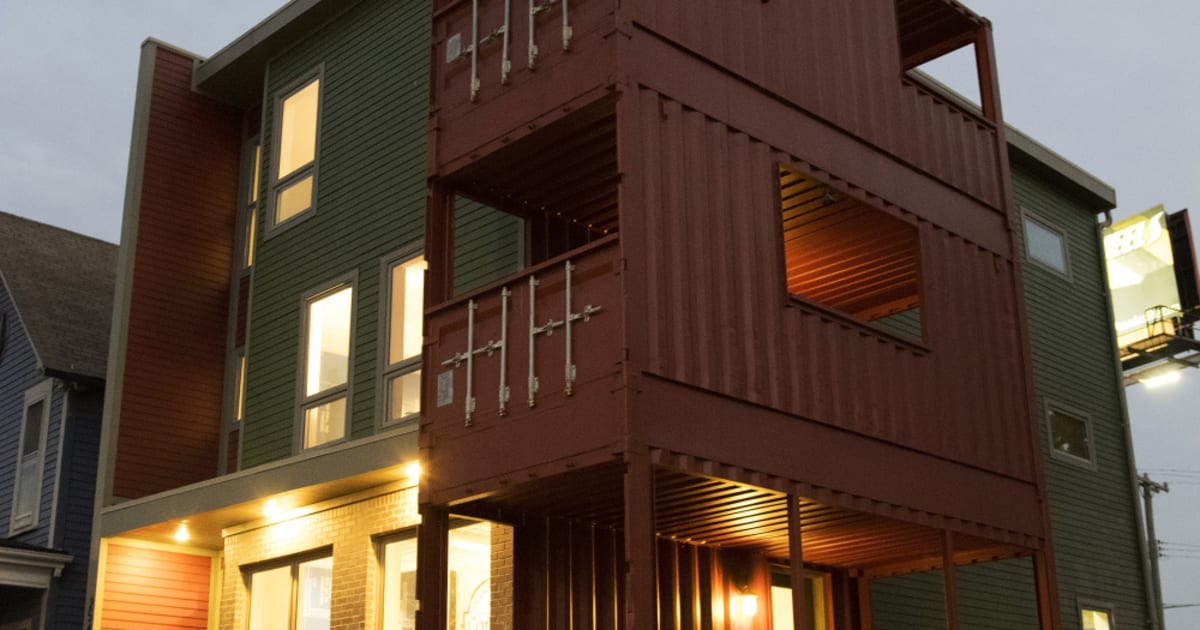 Hybrid Container Home (Model Center) with Shipping Container Home by ...